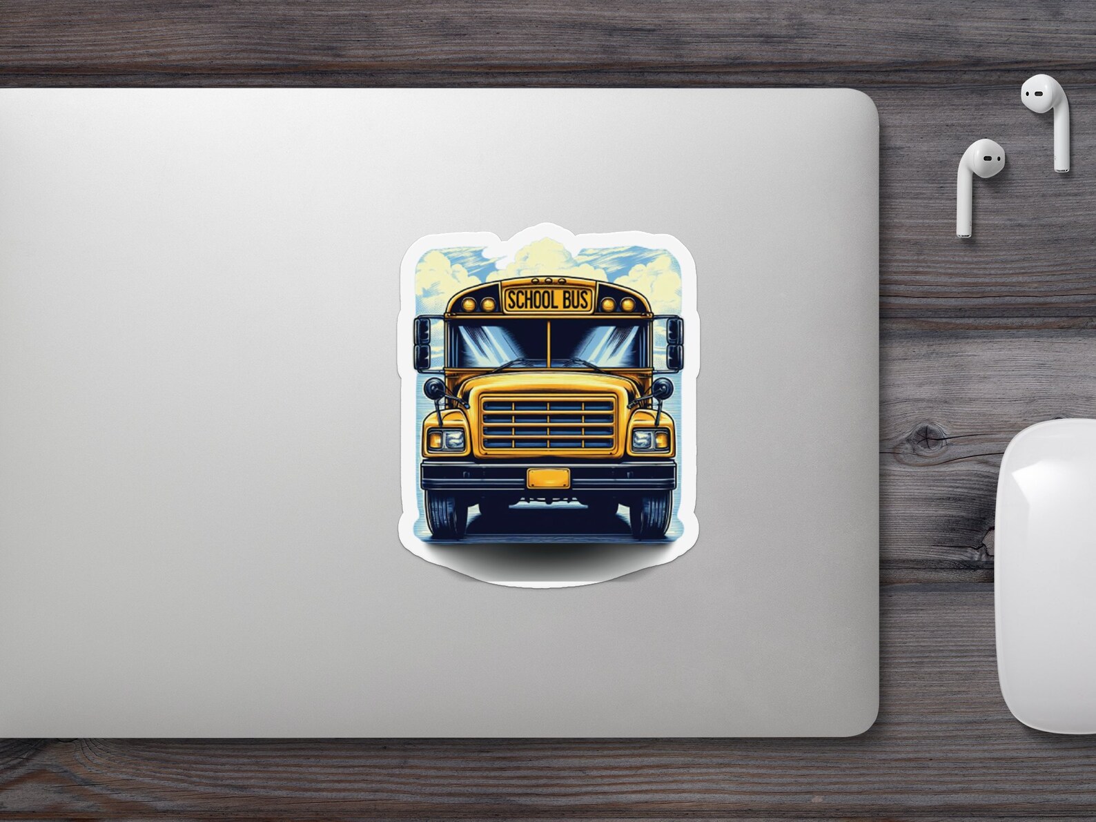 School Bus Sticker, Cute Bus Art, Perfect for Laptops and Backpacks ...