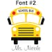 Personalized School Bus Driver Sticker: Custom Font Gift - Etsy