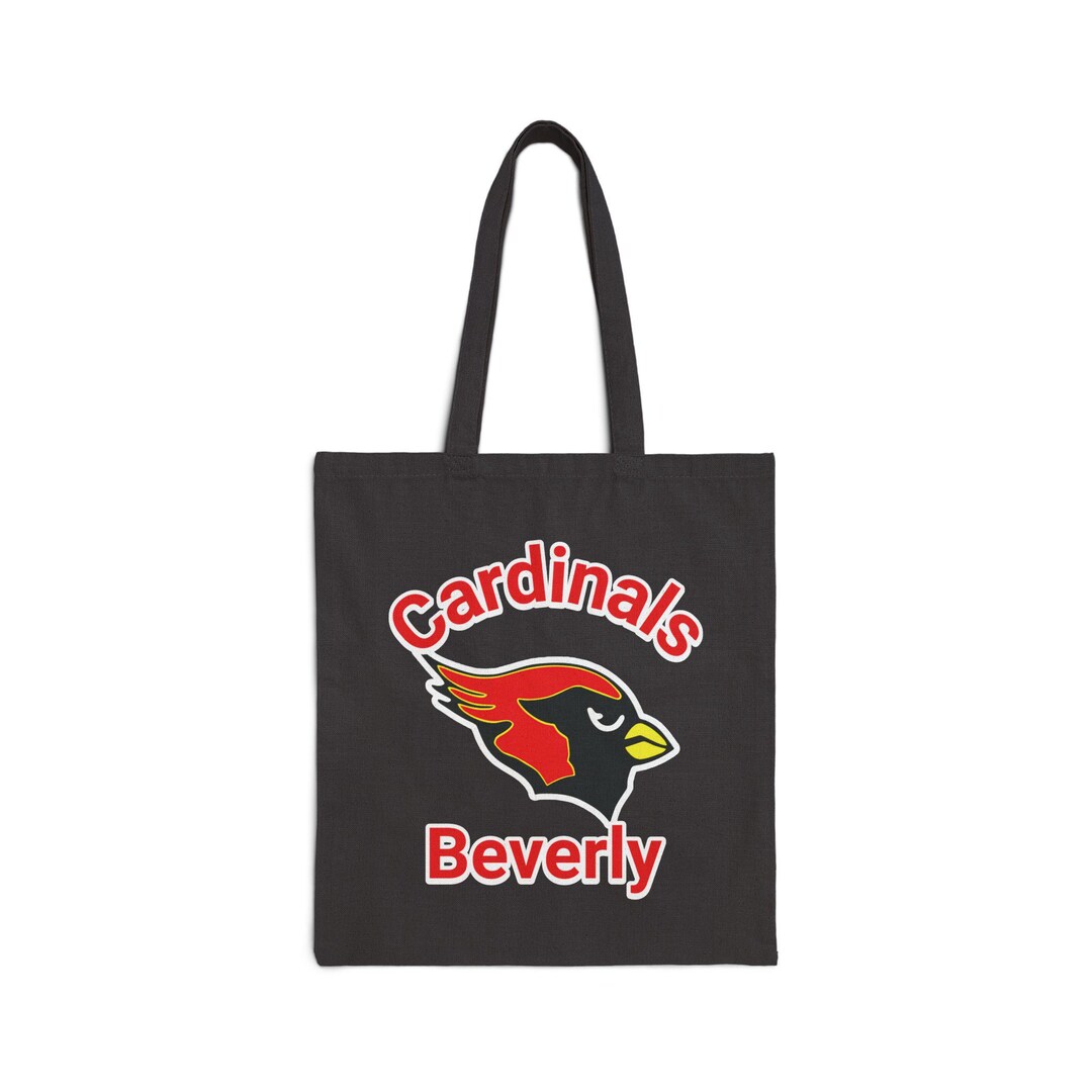 Personalized Cardinal Tote Bag - Custom Name Cotton Canvas Bag - Unique ...