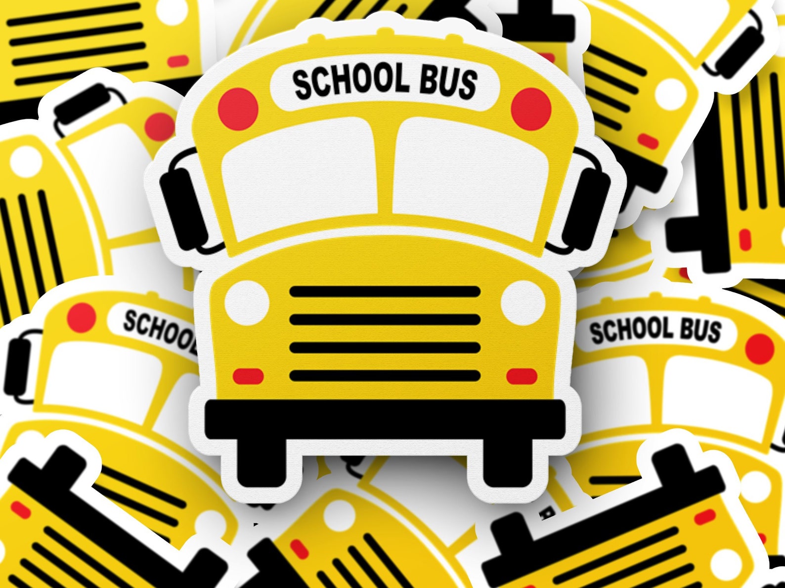 Yellow School Bus Sticker: Fun Vinyl Decal for Laptops - Etsy