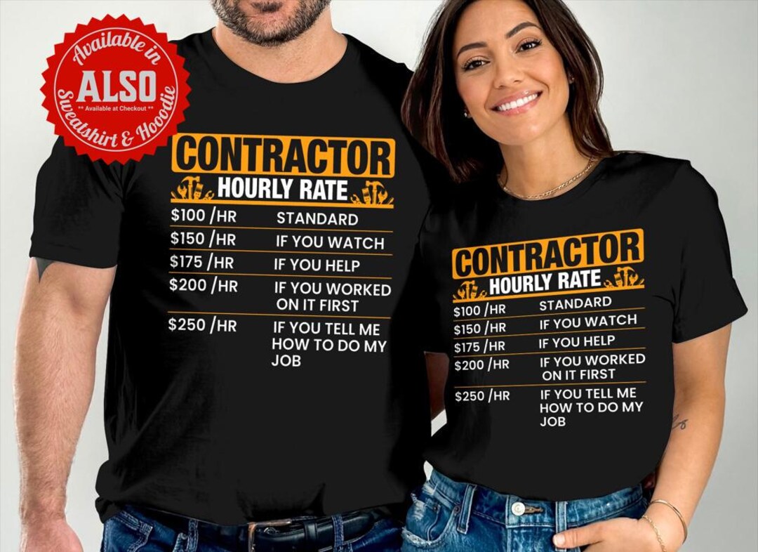 Contractor T-shirt, Construction Worker Tee, Contractor Sweatshirt ...