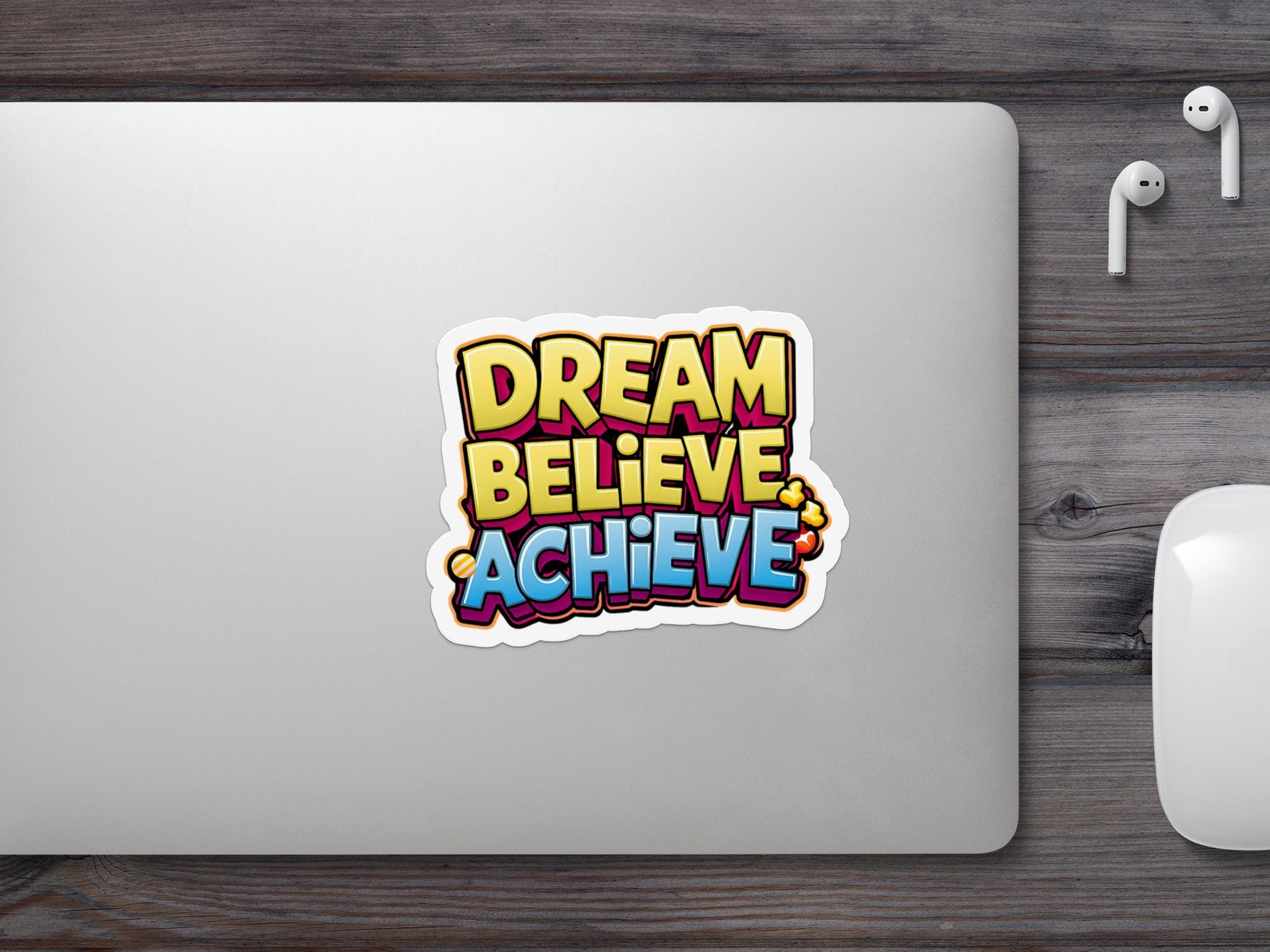 Motivational Sticker, Dream Believe Achieve Sticker, Office Decor ...
