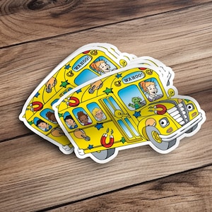 Cartoon School Bus Sticker: Colorful Kids Decal - Etsy
