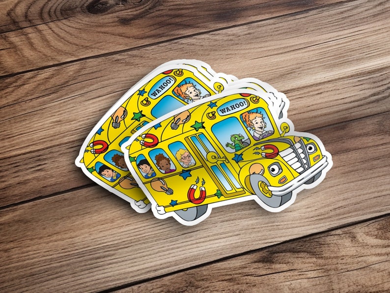 Cartoon School Bus Sticker: Colorful Kids Decal - Etsy