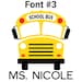 Personalized School Bus Driver Sticker: Custom Name Stop Sign Decal - Etsy