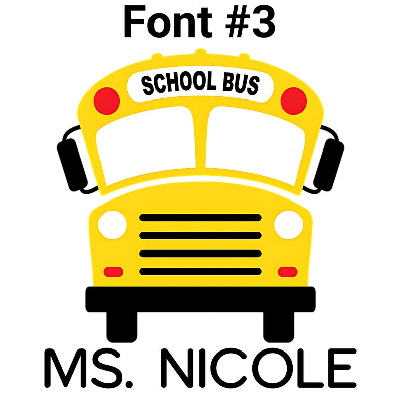 Personalized School Bus Driver Sticker: Custom Name Stop Sign Decal - Etsy