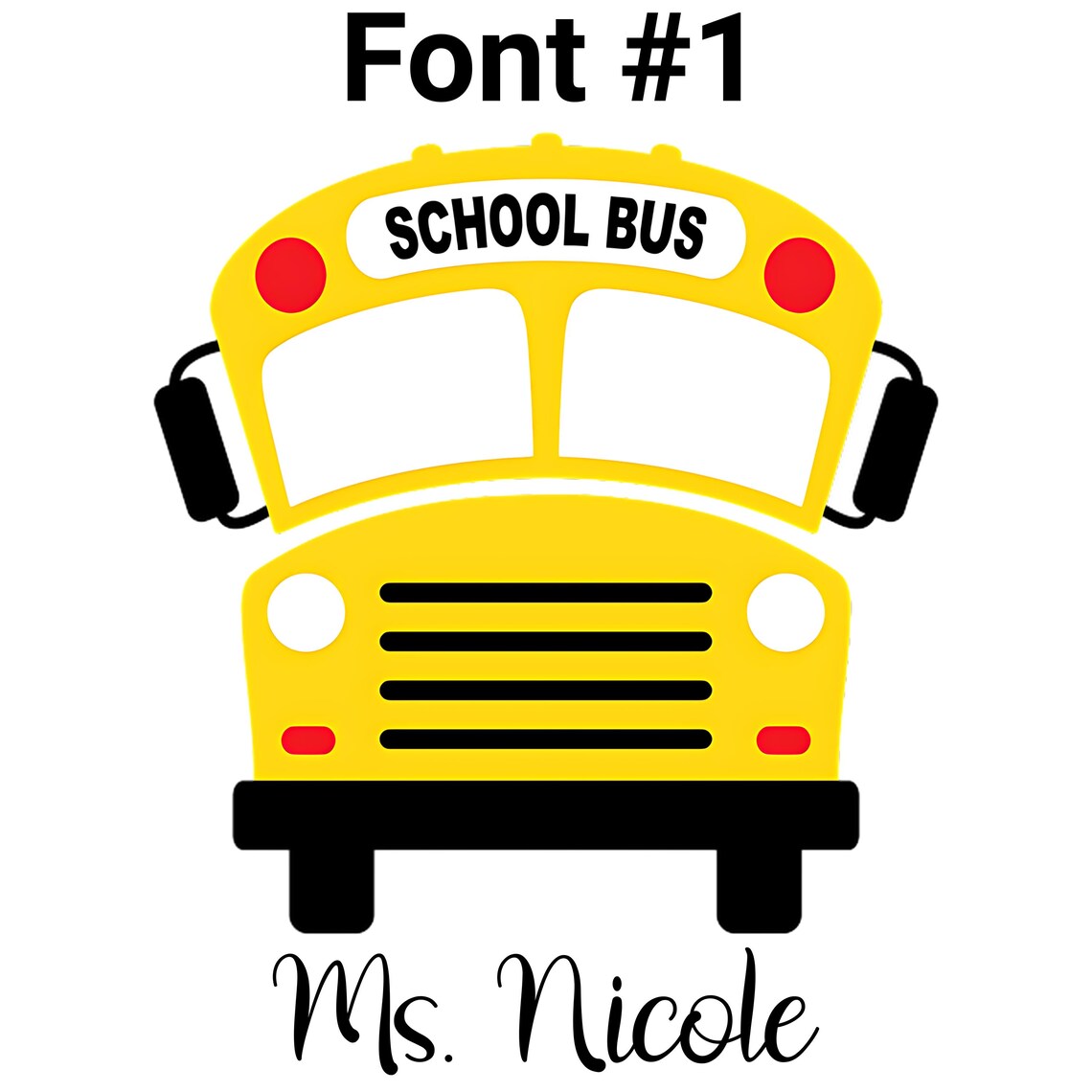 Custom School Bus Sticker, Personalized Teacher Gift, Vinyl Decal - Etsy