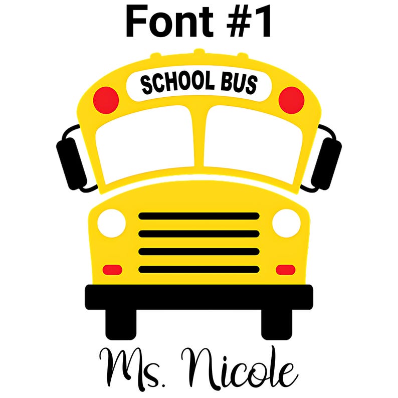 Custom School Bus Sticker, Personalized Teacher Gift, Vinyl Decal - Etsy