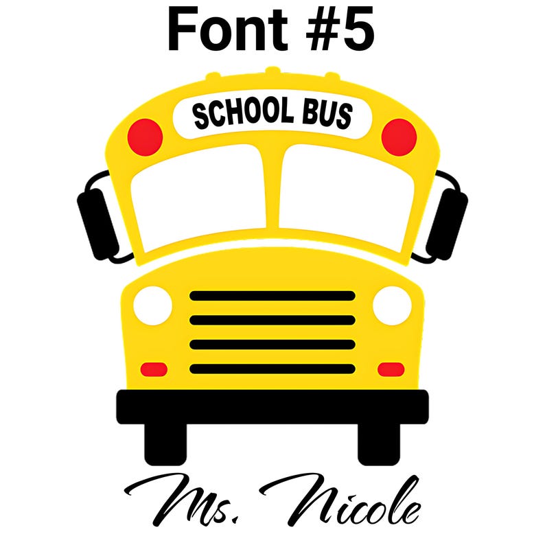 Personalized School Bus Driver Sticker: Custom Name Stop Sign Decal - Etsy