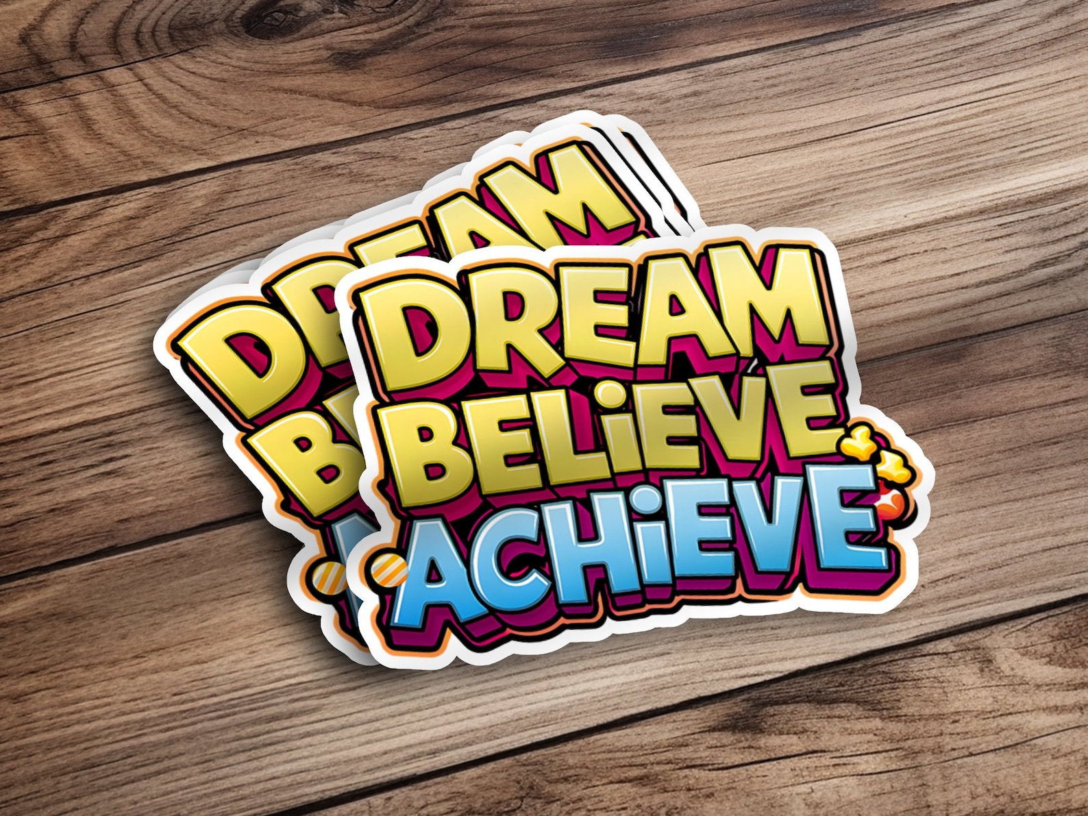 Motivational Sticker, Dream Believe Achieve Sticker, Office Decor ...