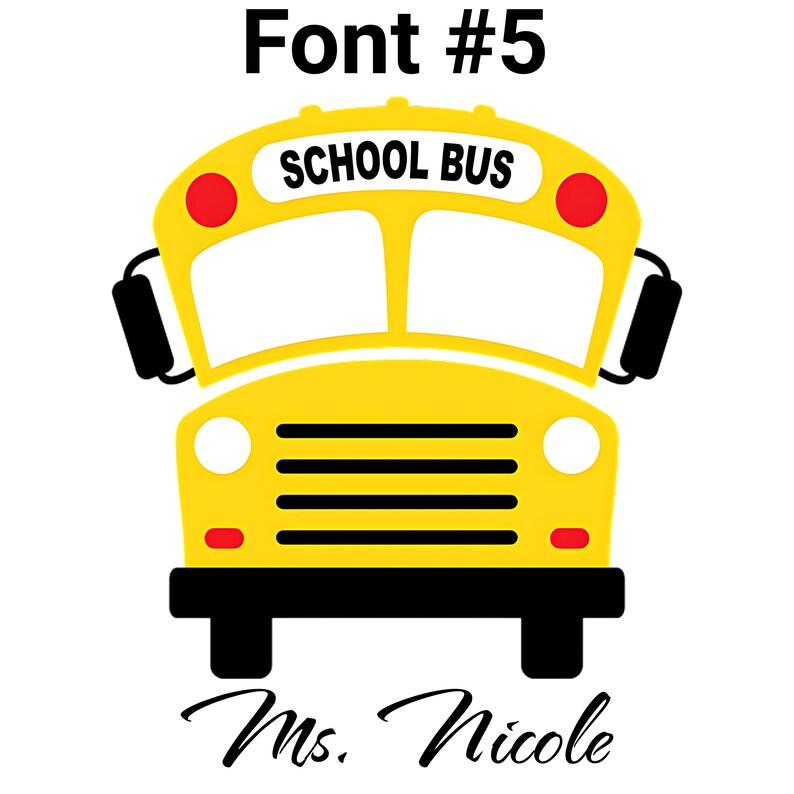 Personalized School Bus Driver Sticker: Custom Font Gift - Etsy