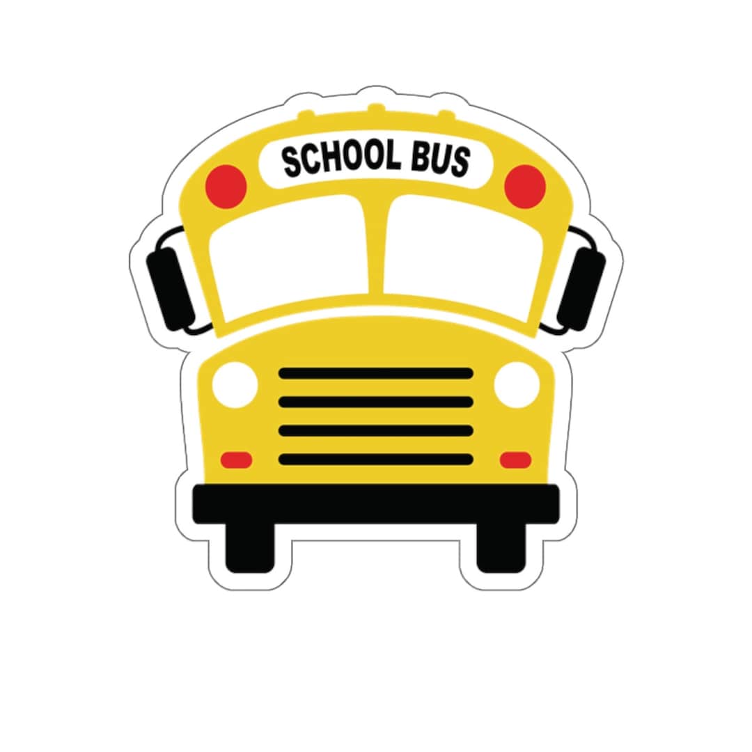 Yellow School Bus Sticker: Fun Vinyl Decal for Laptops - Etsy