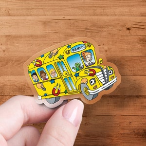 Cartoon School Bus Sticker: Colorful Kids Decal - Etsy