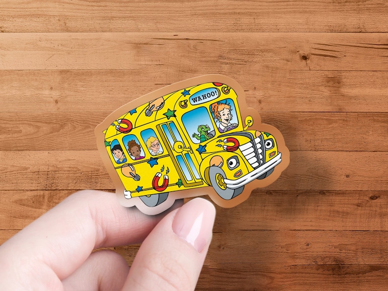 Cartoon School Bus Sticker: Colorful Kids Decal - Etsy