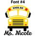 Personalized School Bus Driver Sticker: Custom Name Stop Sign Decal - Etsy