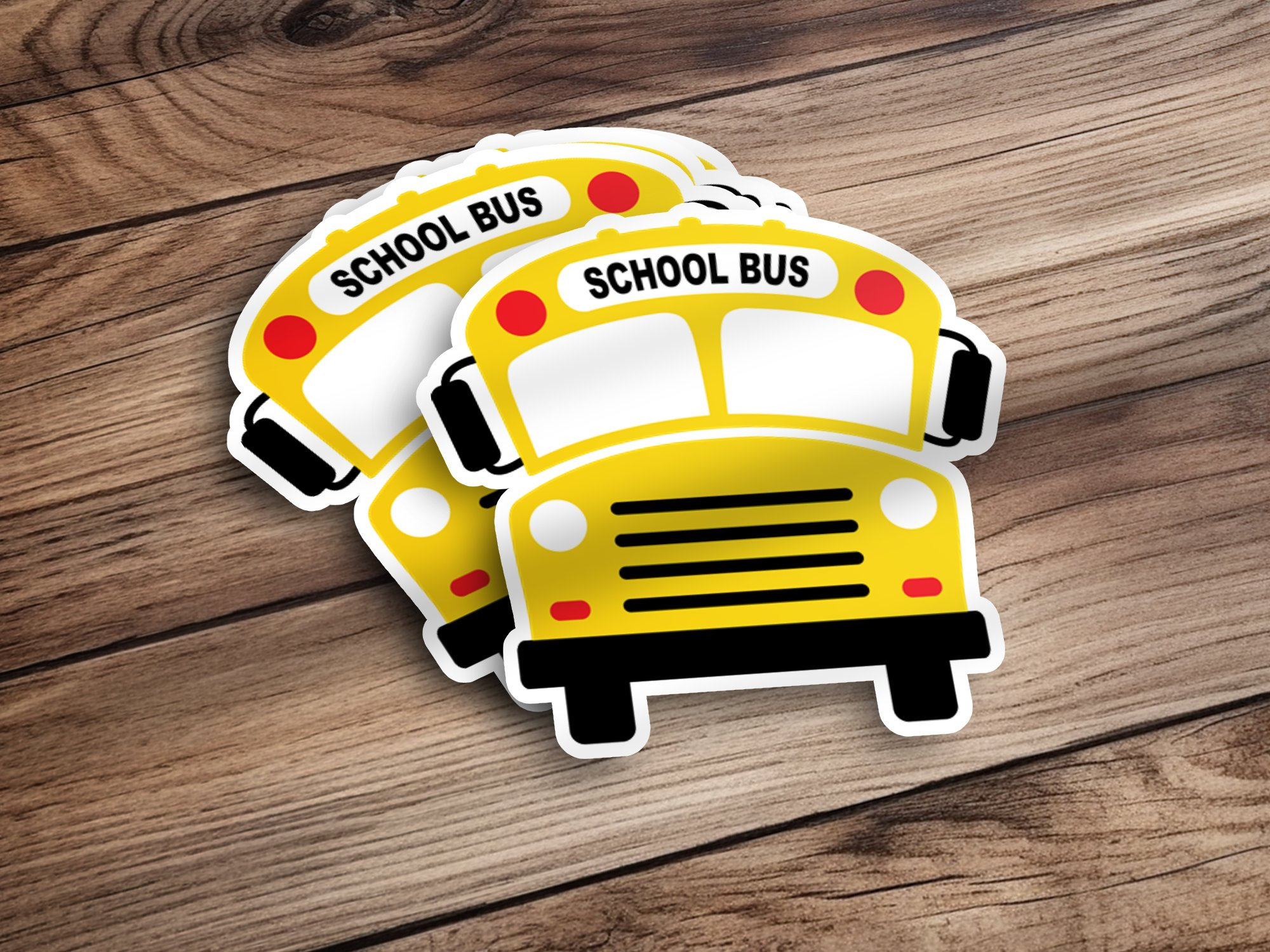 Yellow School Bus Sticker: Fun Vinyl Decal for Laptops - Etsy