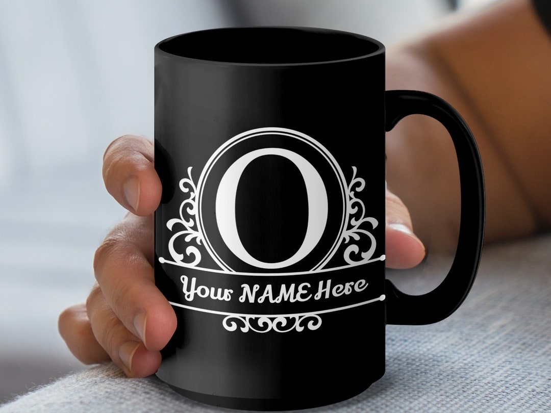 Custom Initial O Mug, Personalized Letter O Mug, Monogrammed O Coffee ...