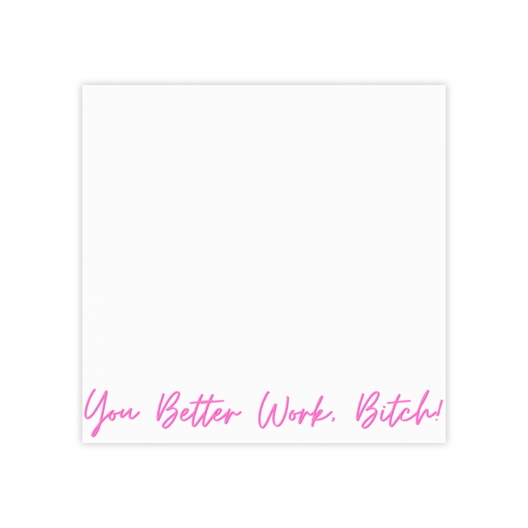 You Better Work Post-it® Note Pads - Etsy