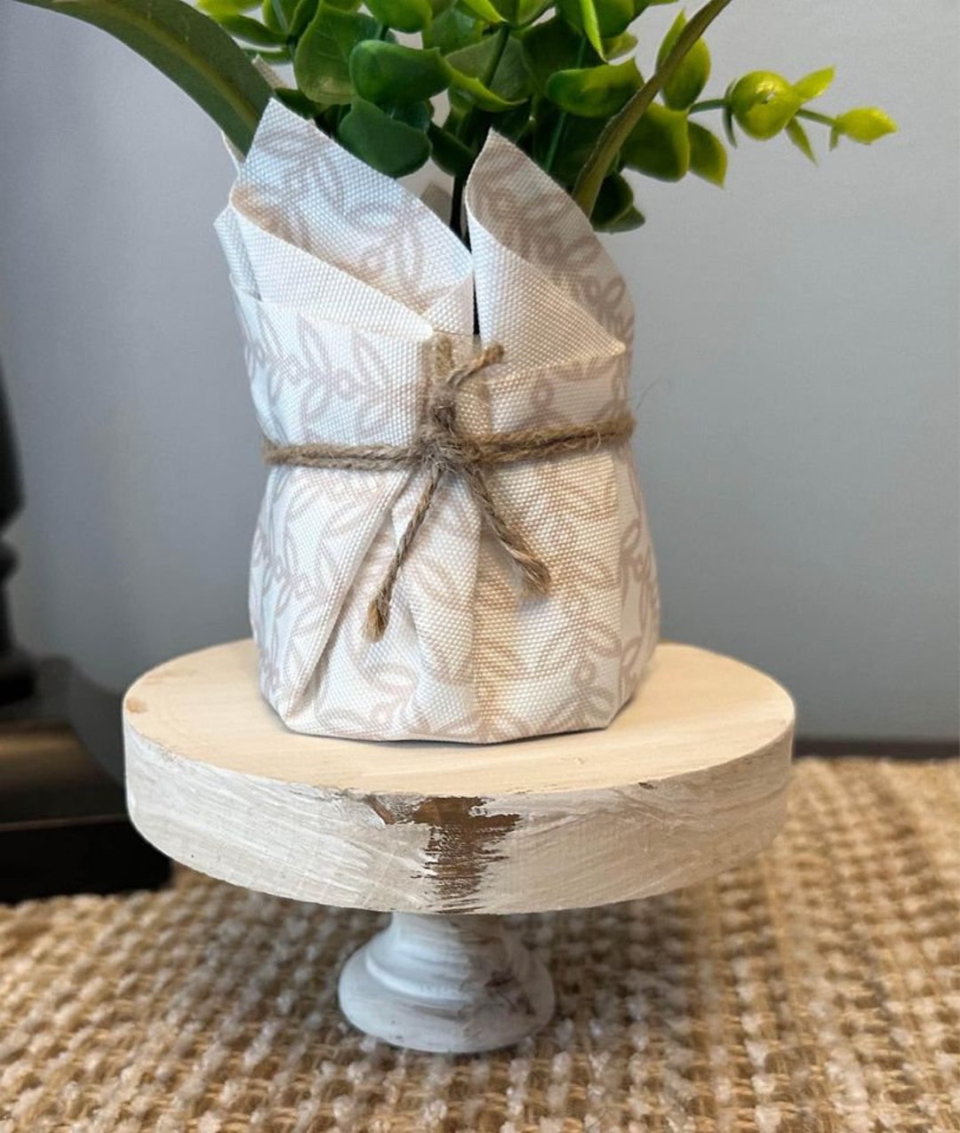 Mini Wooden Riser Round Home Accent Farmhouse Tier Tray Tiered Tray ...