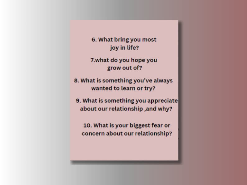 Couple Intimacy Question Printable Couple Question Game Download PDF ...