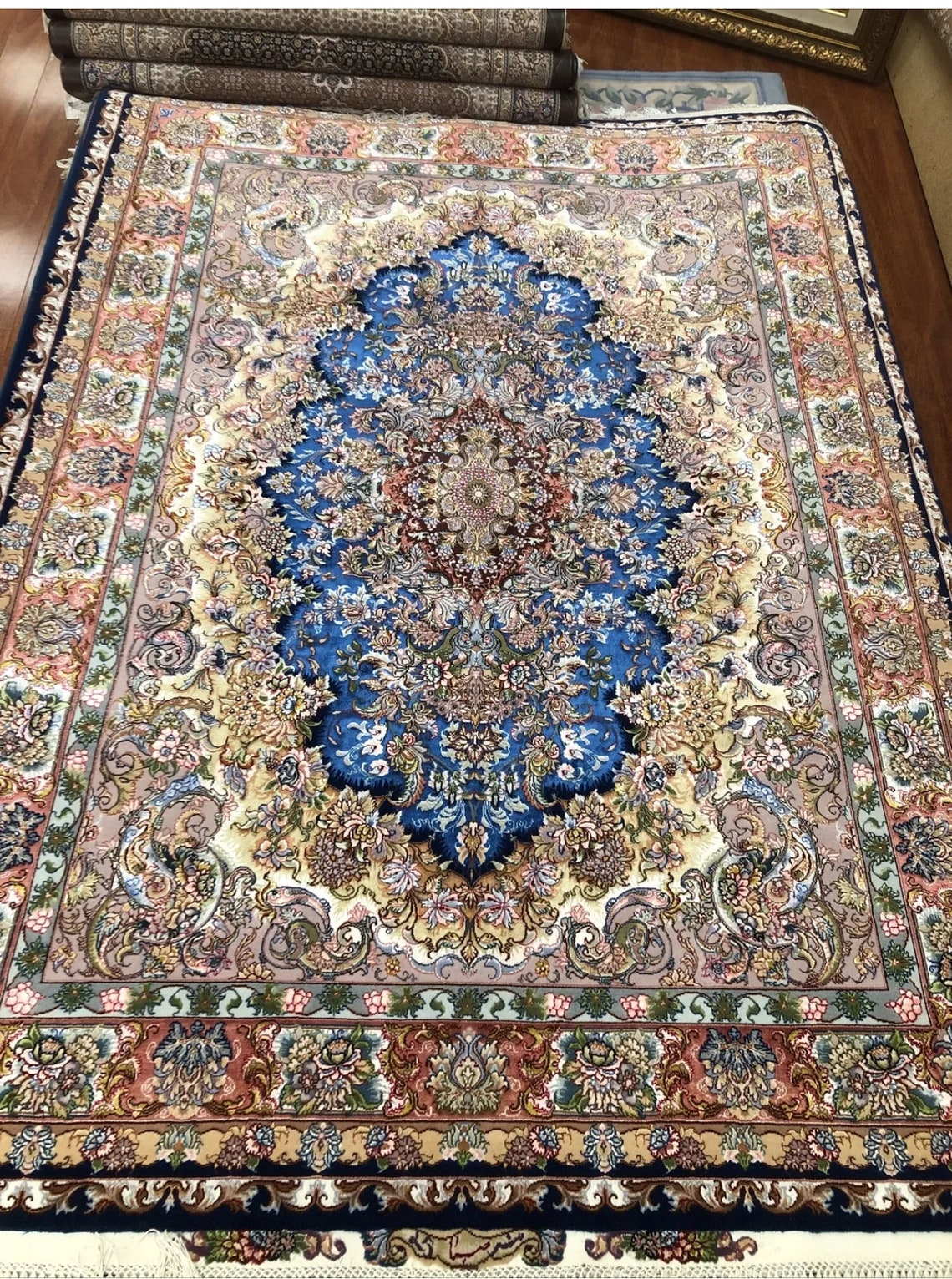 Authentic Persian Hand Made Rug Tabriz Silk - Etsy