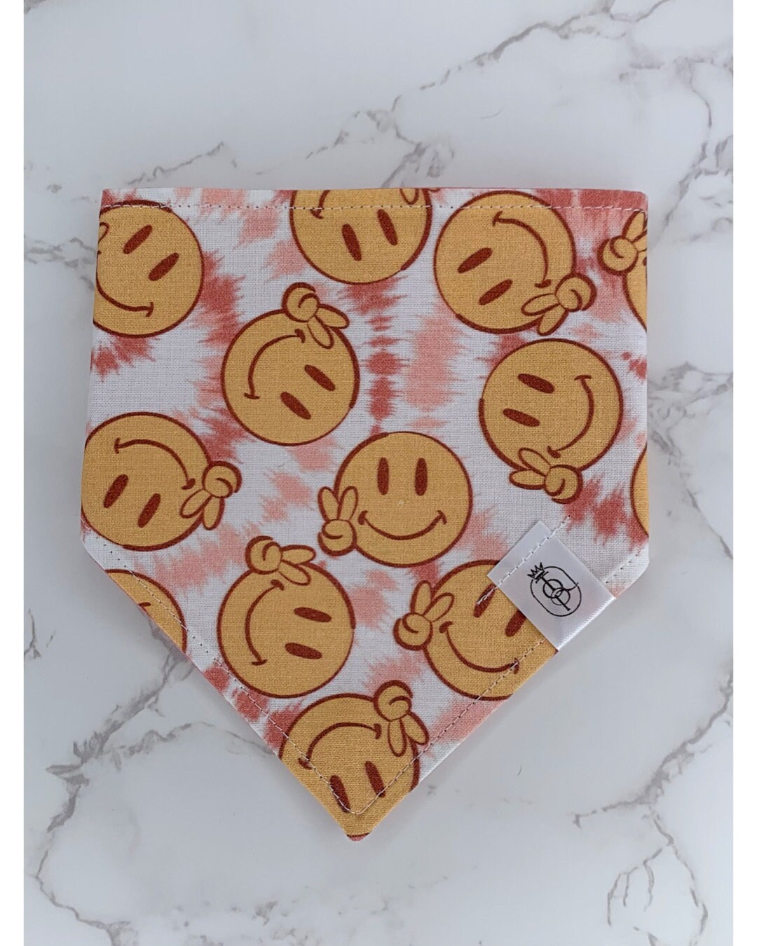 Peace Out Smiley Face Reversible Snap-on Cat/dog Pet Bandana - Etsy