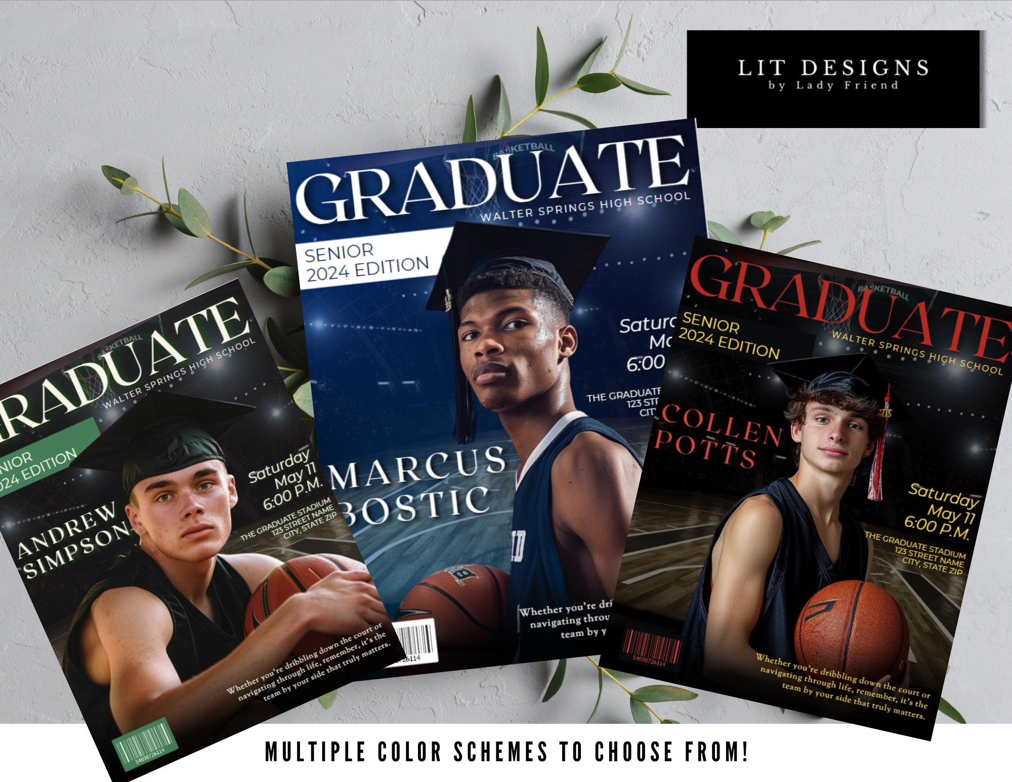 Editable Graduation Magazine Cover Template | Class of 2025 ...
