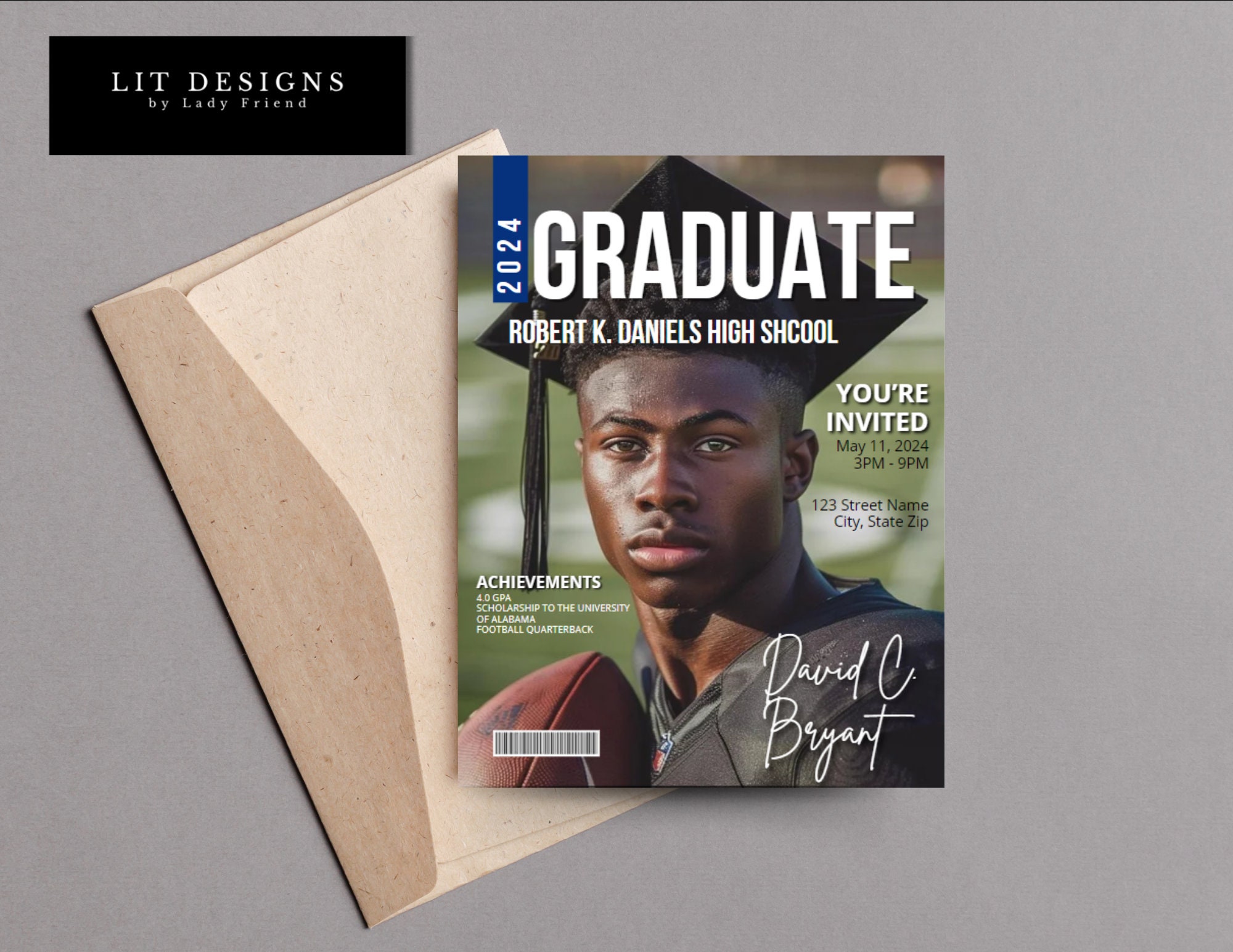 Editable Graduation Magazine Cover Template | Class of 2025 ...