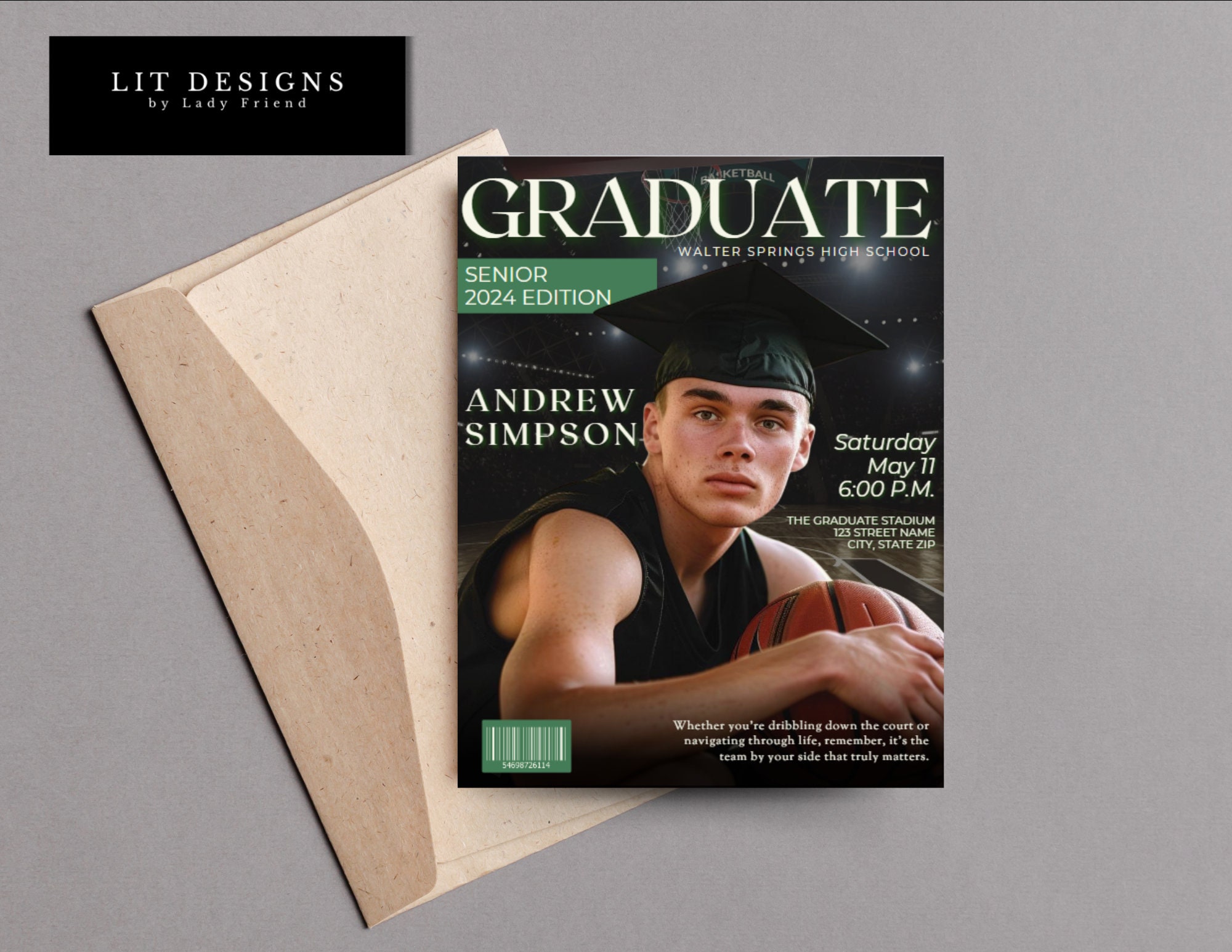 Editable Graduation Magazine Cover Template | Class of 2025 ...