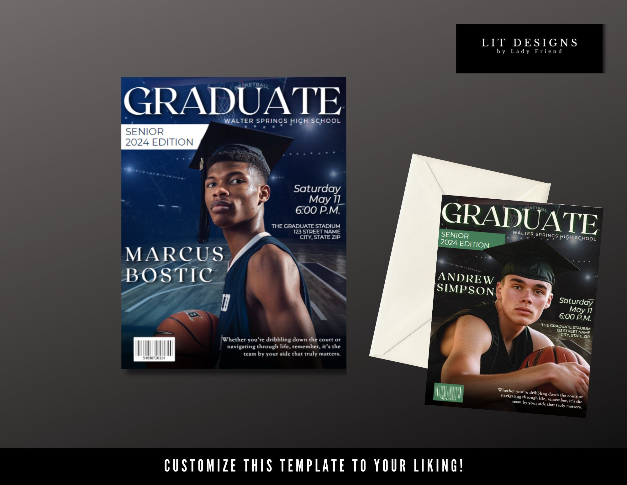 Editable Graduation Magazine Cover Template | Class of 2025 ...