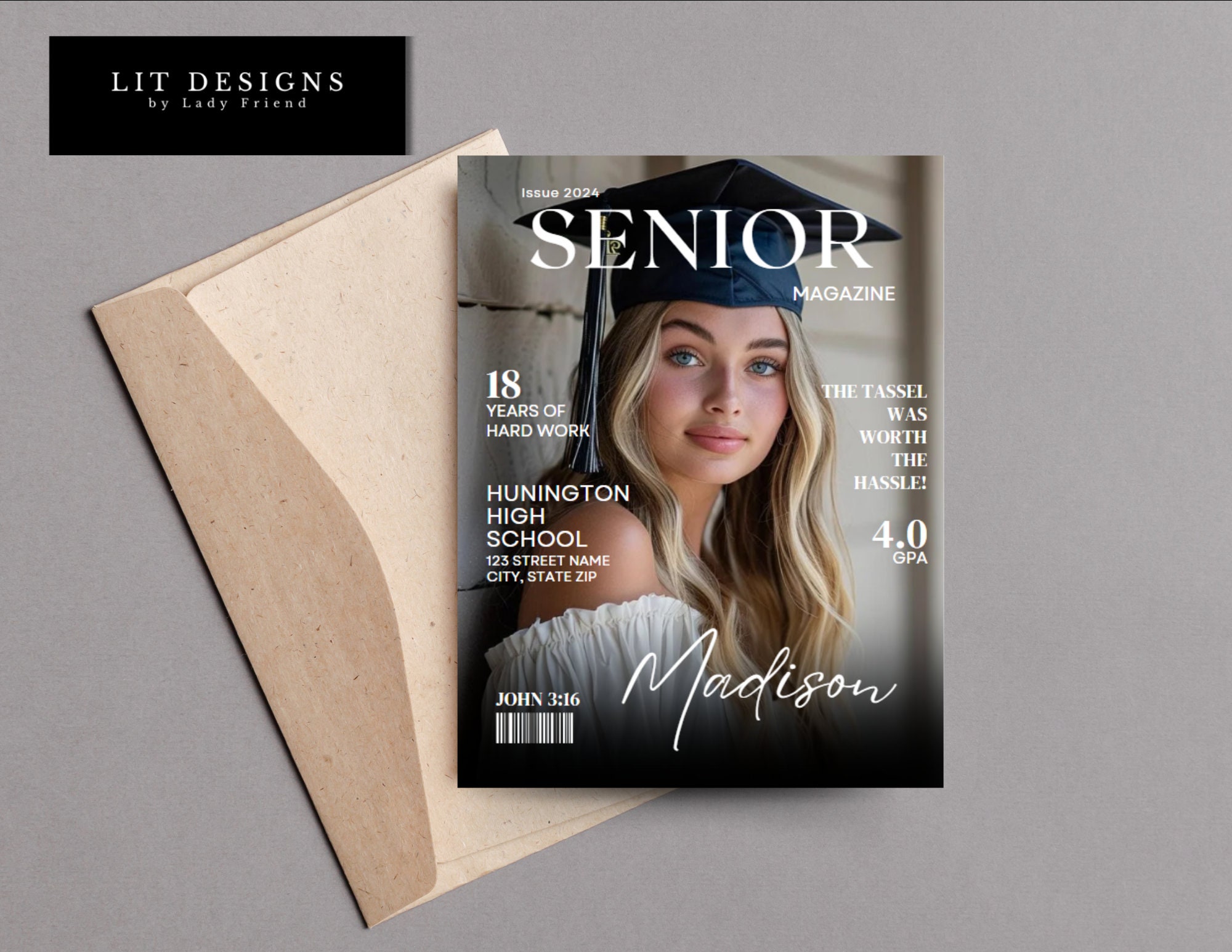 Editable Graduation Magazine Cover Template | Class of 2026 ...