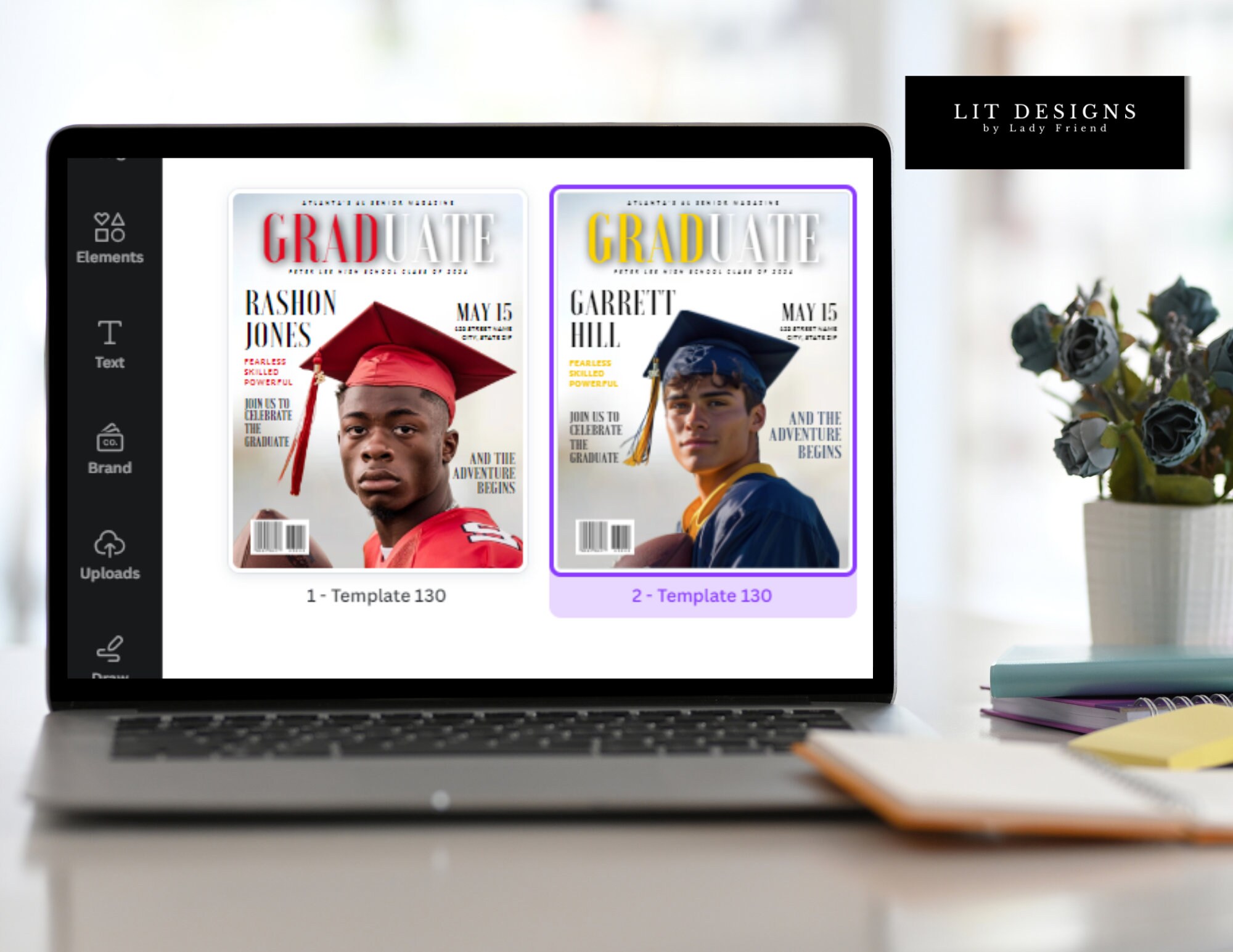 Editable Graduation Magazine Invitation Template | 2024 Graduation ...