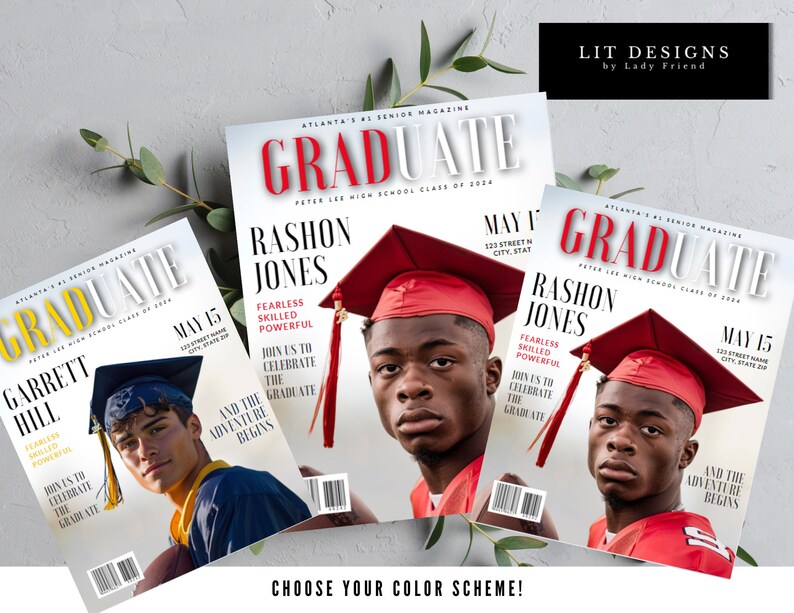Editable Graduation Magazine Invitation Template | 2024 Graduation ...