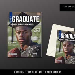 Editable Graduation Magazine Cover Template | Class of 2025 ...