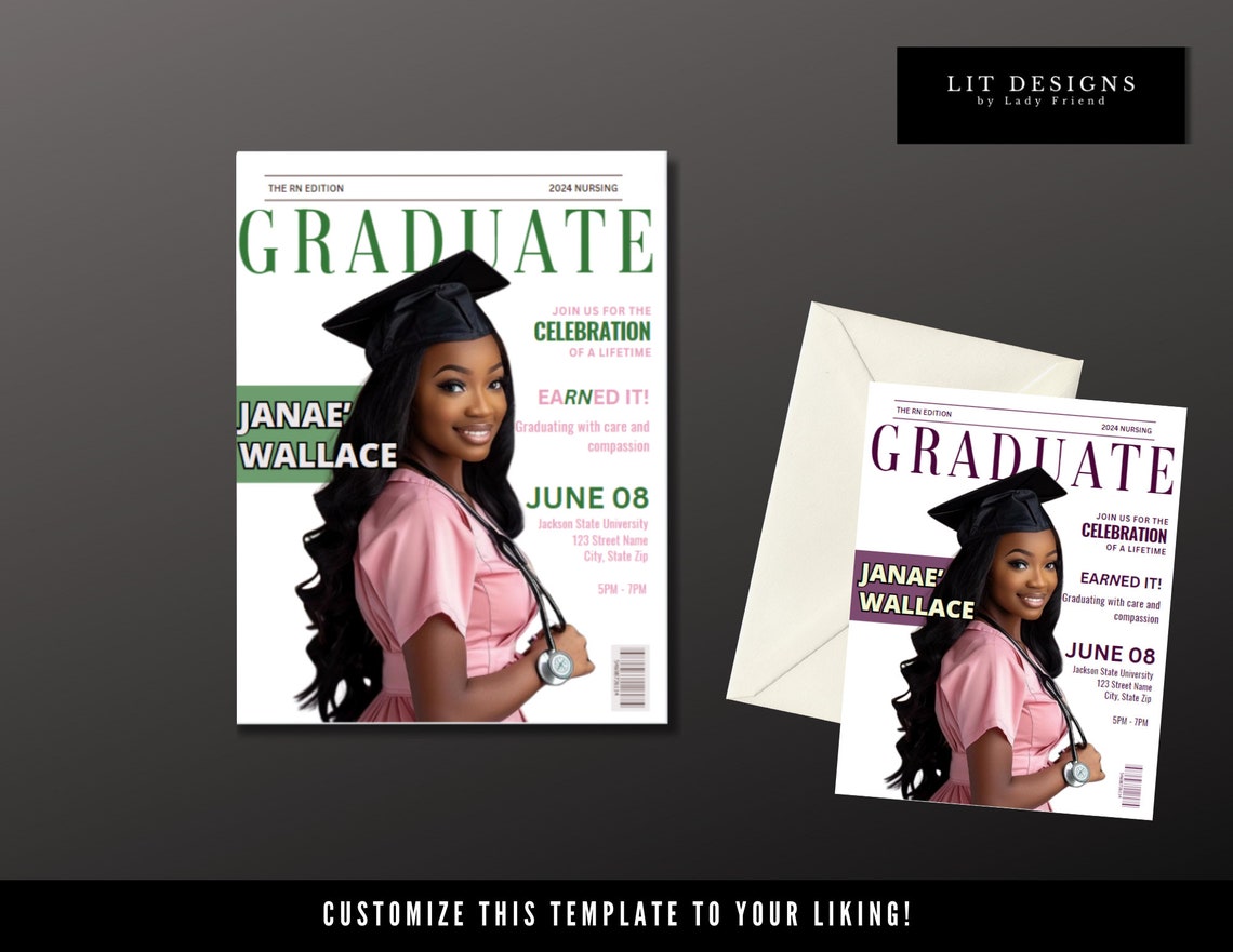 Graduation Magazine | Graduation Invitation Template | Graduation ...