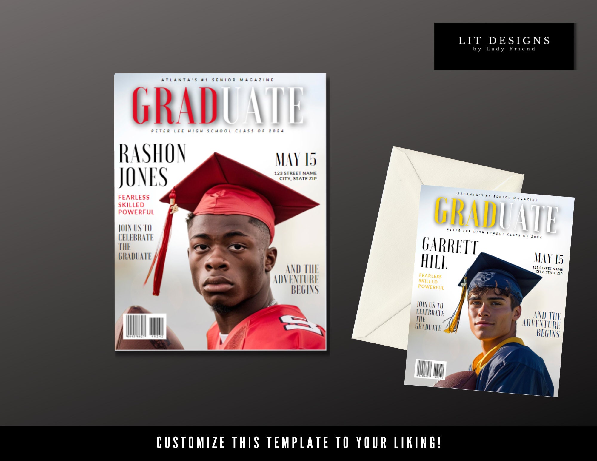 Editable Graduation Magazine Invitation Template | 2024 Graduation ...