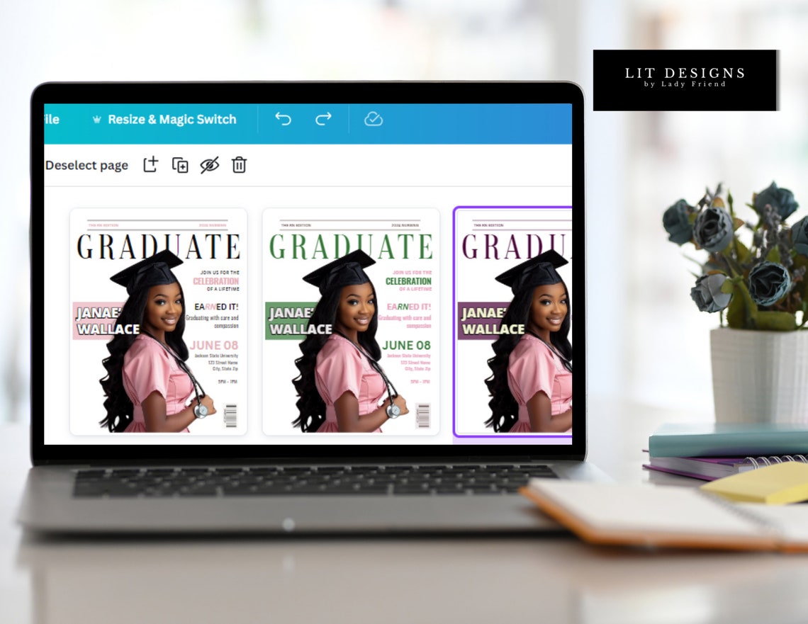 Graduation Magazine | Graduation Invitation Template | Graduation ...
