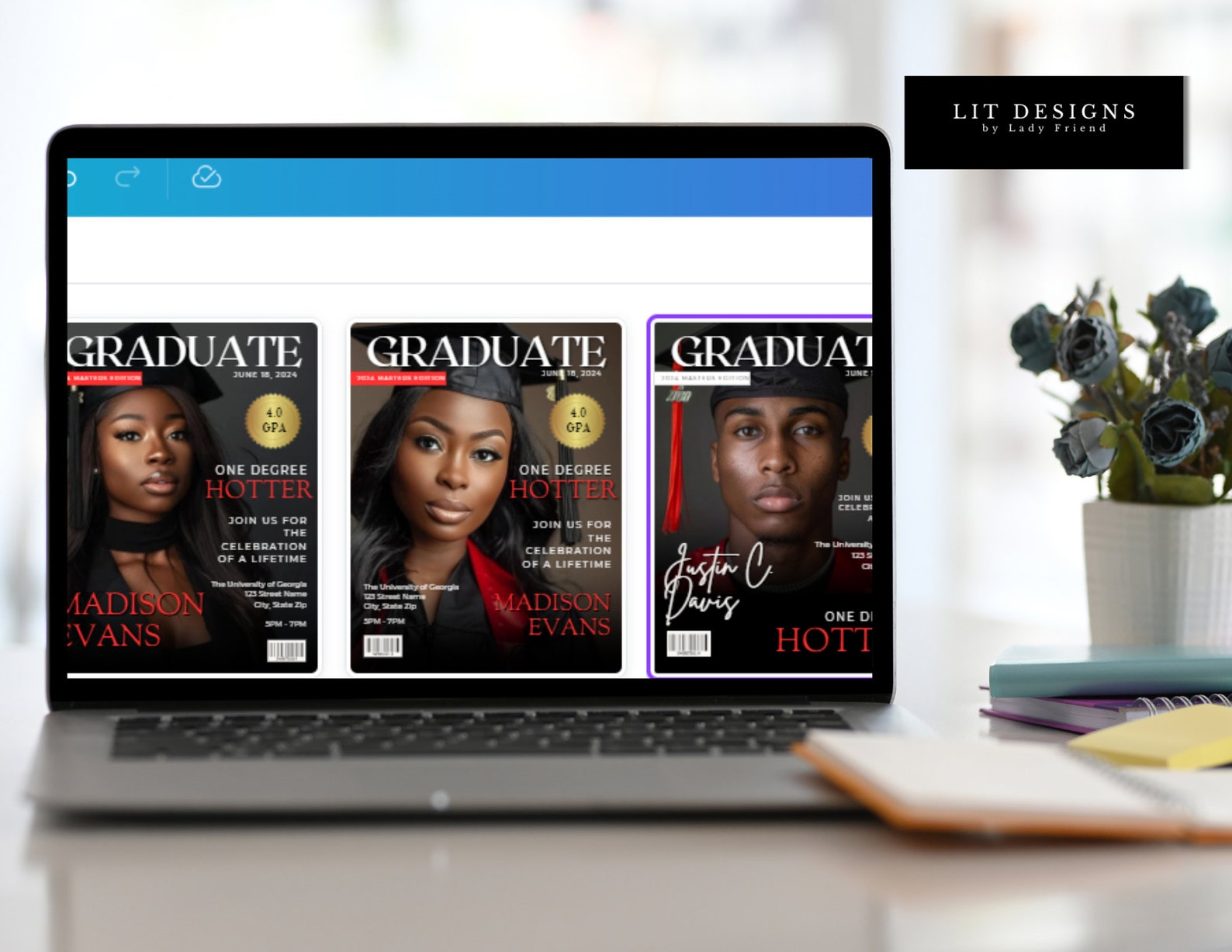 One Degree Hotter Graduation Announcement | Graduation Magazine ...