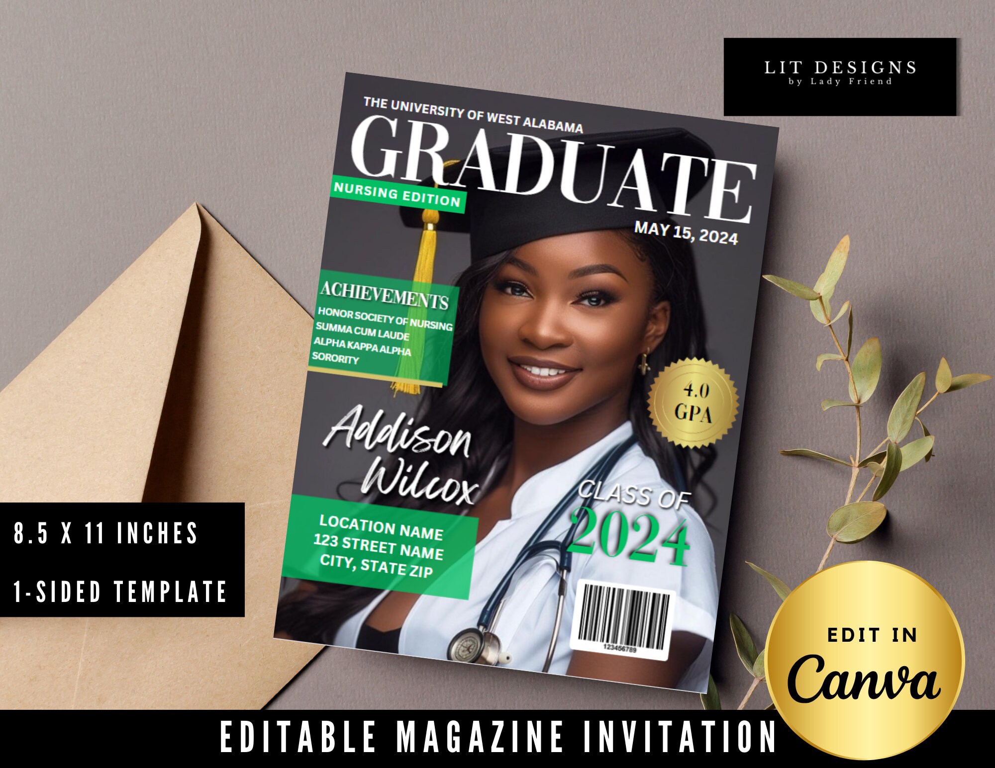 Graduation Magazine | Graduation Invitation Template | Graduation ...