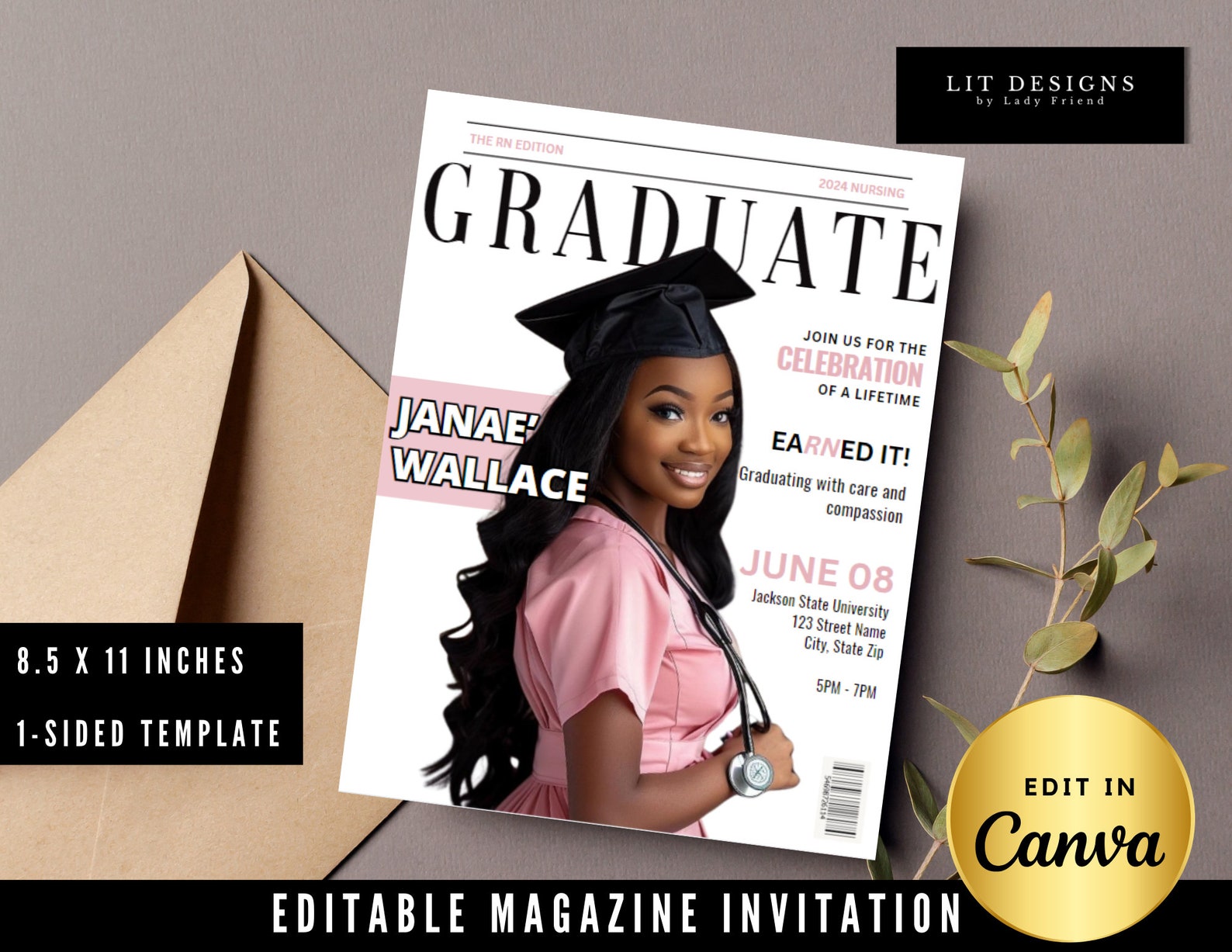 Graduation Magazine | Graduation Invitation Template | Graduation ...
