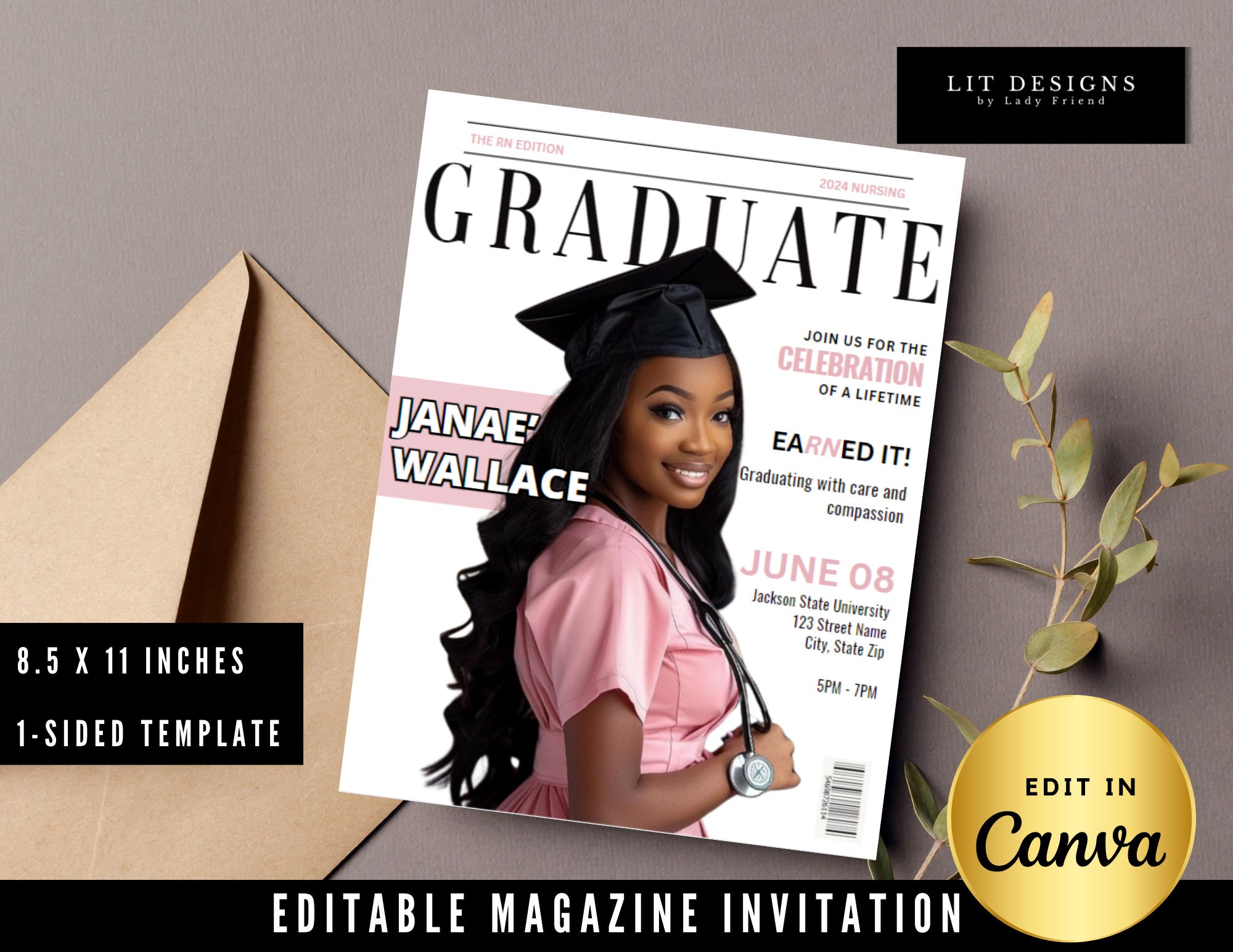 Graduation Magazine | Graduation Invitation Template | Graduation ...