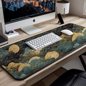 Wave Desk Mat Back to School Gift for Teachers, Cute Desk Pad for ...