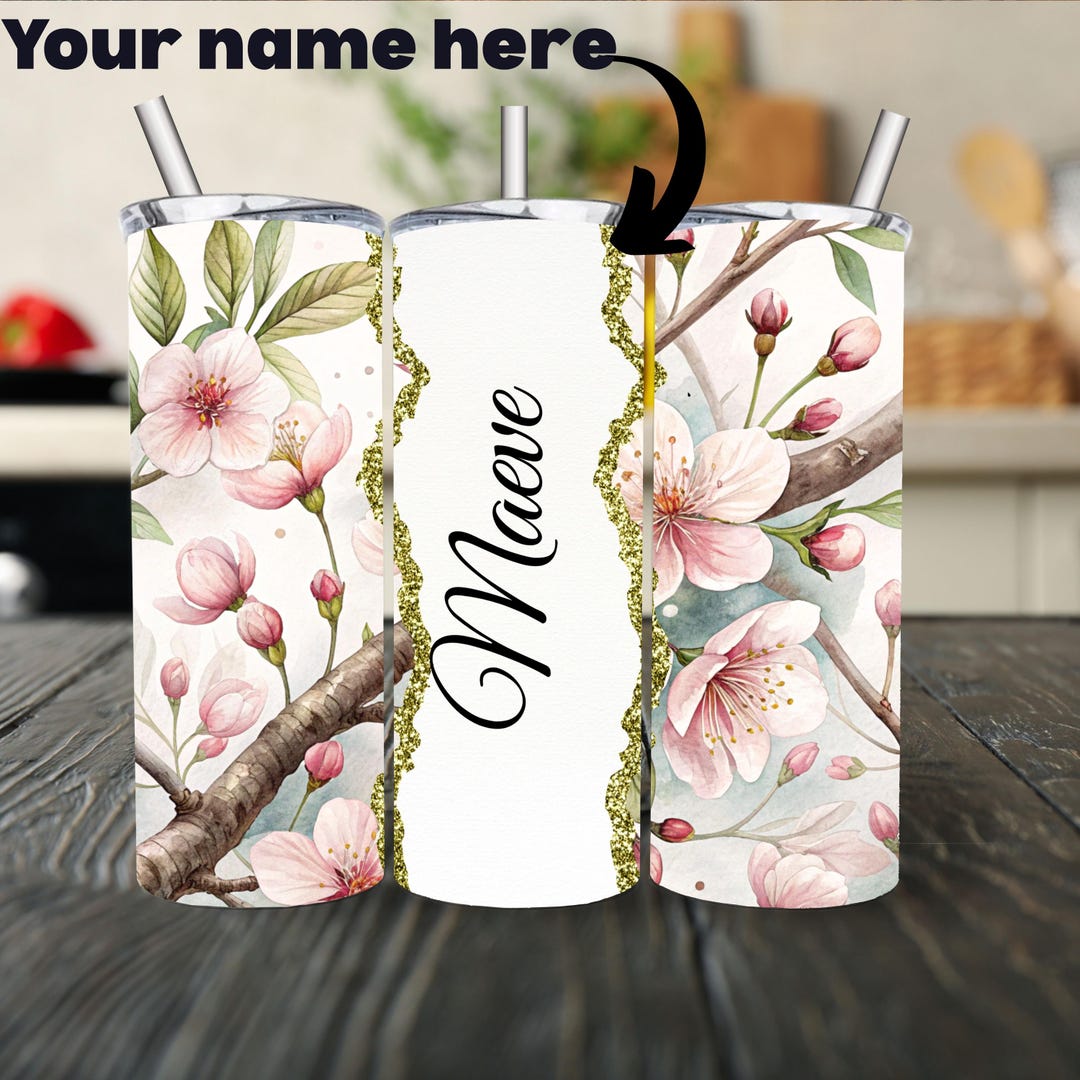 Personalized Floral Tumble Best Friend Gift, Custom 20oz Tumbler Unique ...