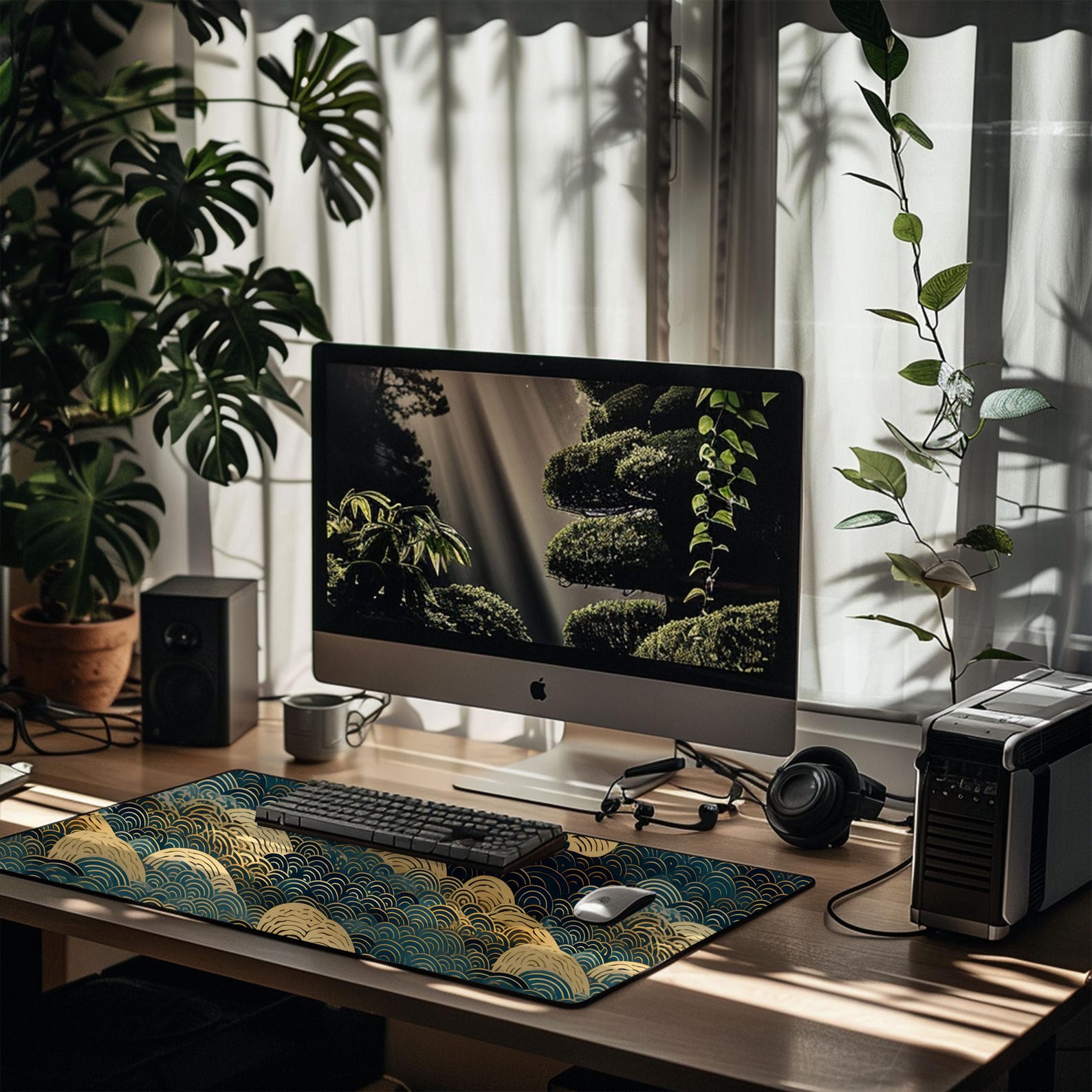 Wave Desk Mat Back to School Gift for Teachers, Cute Desk Pad for ...