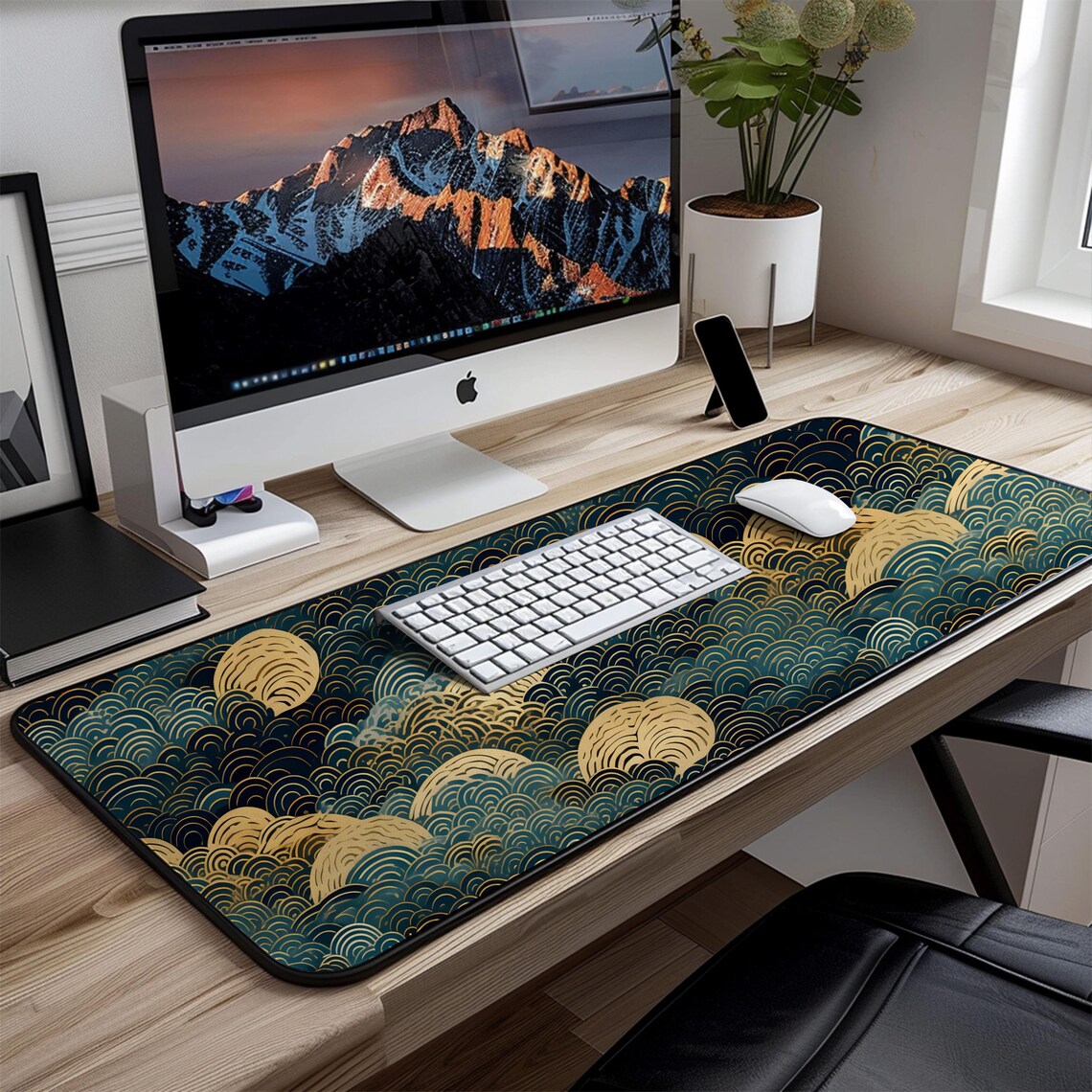 Wave Desk Mat Back to School Gift for Teachers, Cute Desk Pad for ...