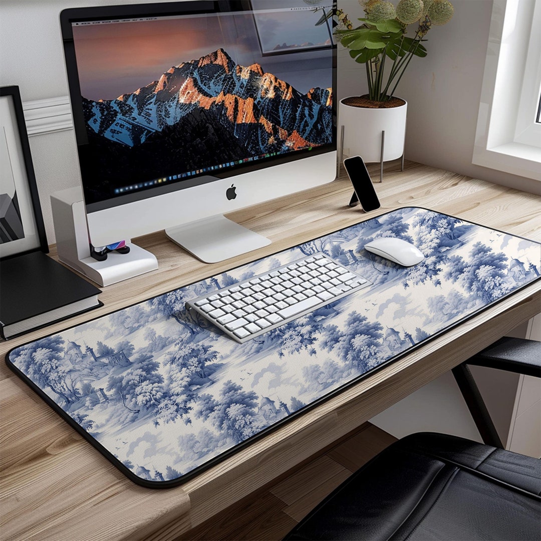 Blue Desk Mat Back to School Gift for Student, Cute Desk Pad for ...