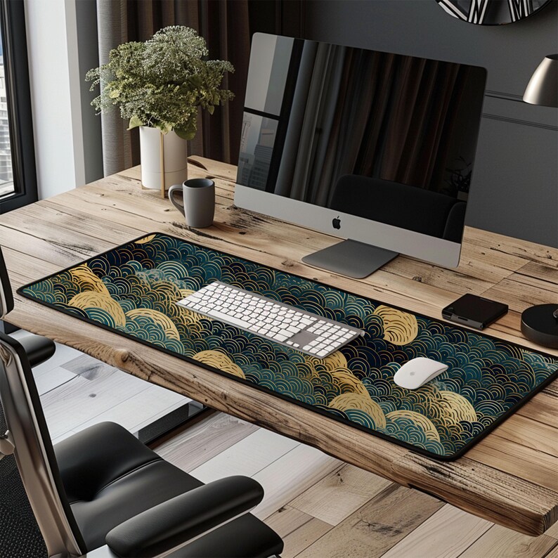 Wave Desk Mat Back to School Gift for Teachers, Cute Desk Pad for ...