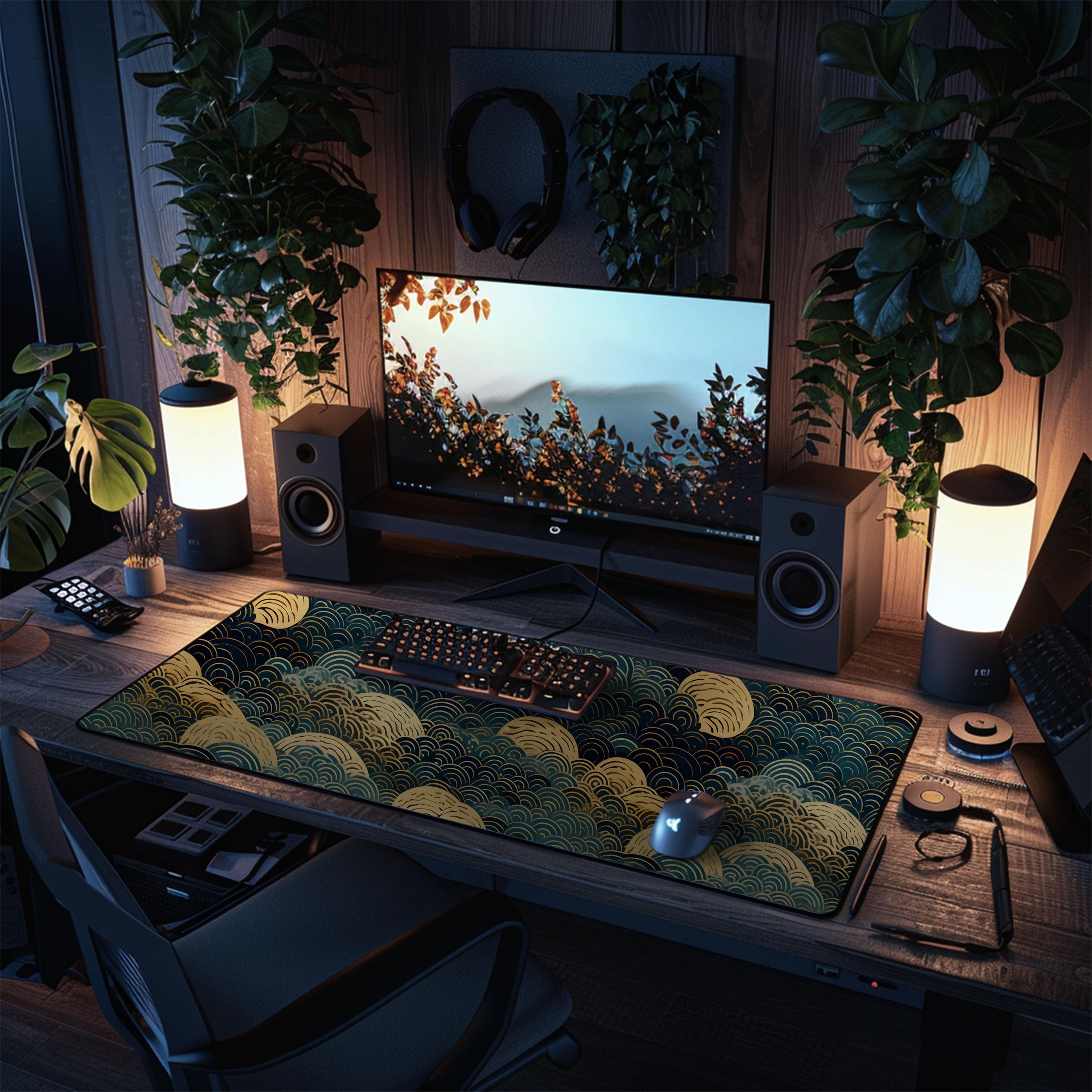 Wave Desk Mat Back to School Gift for Teachers, Cute Desk Pad for ...