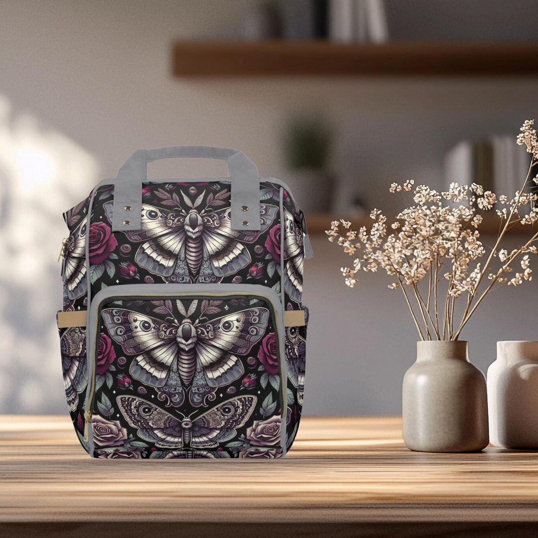 Deathhead Moth, Backpack Purse for Women, Book Bag for Book Club, Withy ...