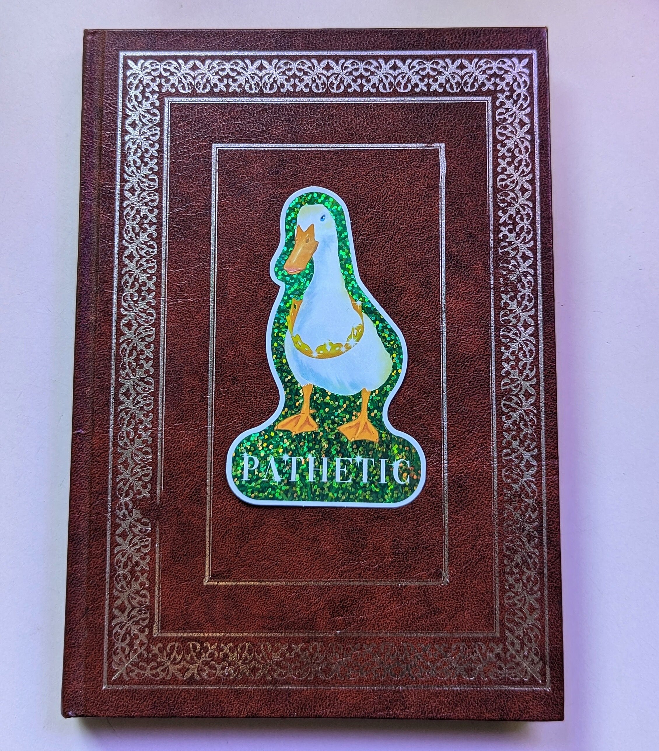 Holographic Glitter Duck Sticker 'pathetic' - Etsy